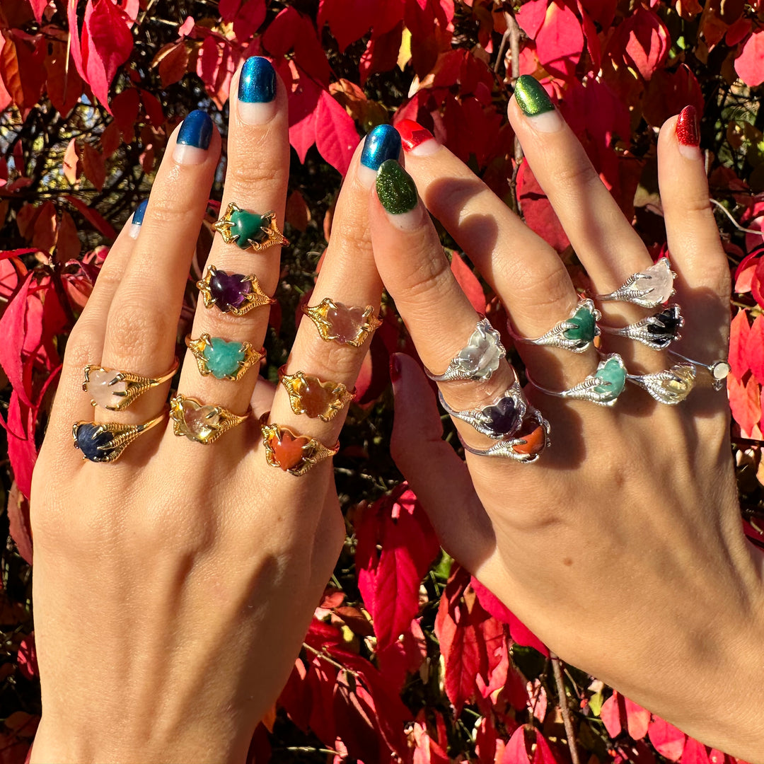 CLAWS ON ZODIAC BIRTHSTONE RING – VERAMEAT
